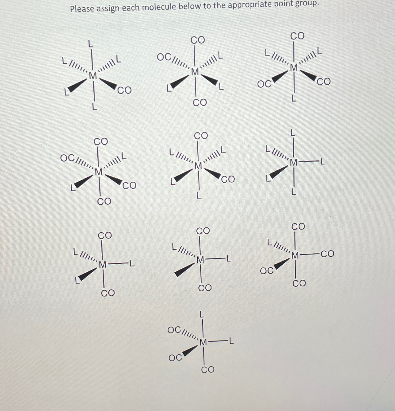 Solved Point group! please help inorganix / ﻿quantum group | Chegg.com
