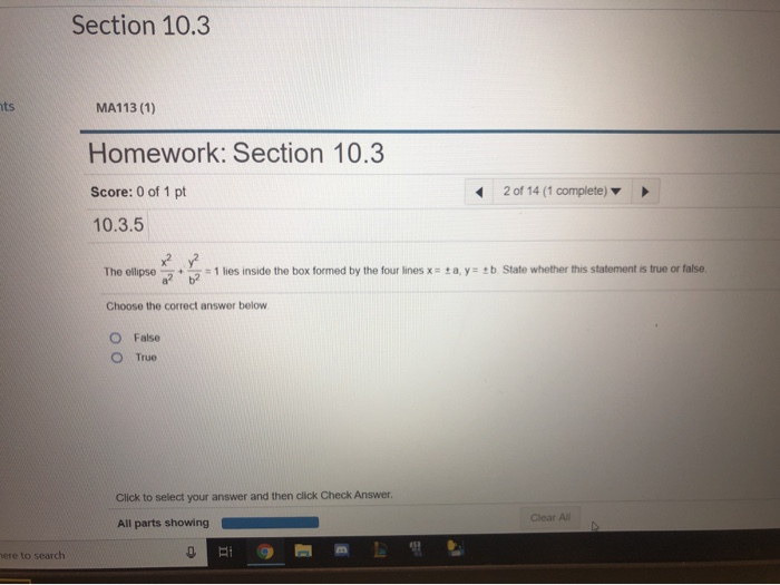 Solved Section 10.3 MA113 (1) Homework: Section 10.3 2 of 14 | Chegg.com Solved Section 10.3 MA113 (1) Homework: Section 10.3 2 of 14 | Chegg.com