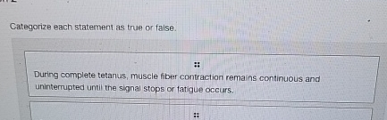 Solved Categorize each statement as true or false.During | Chegg.com