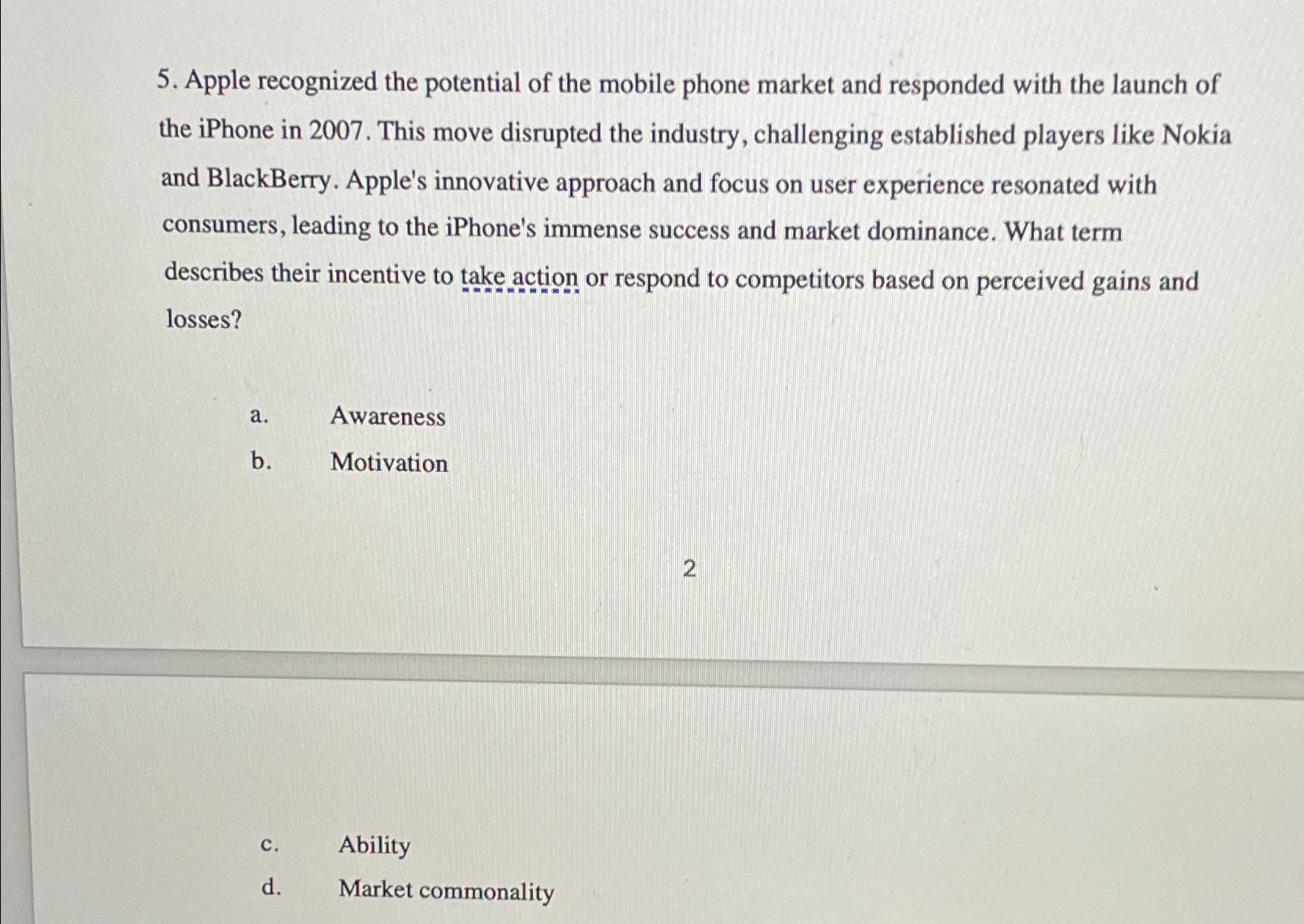 Solved Apple recognized the potential of the mobile phone | Chegg.com