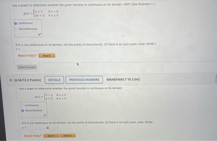 Solved Use a graph to determine whether the given function | Chegg.com