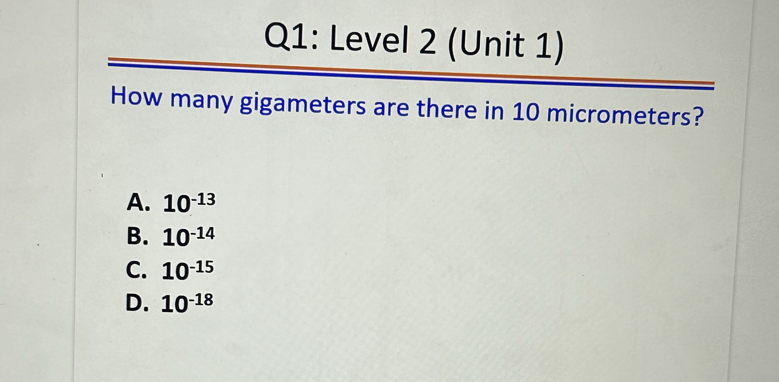 Solved How many gigameters are there in 10 | Chegg.com