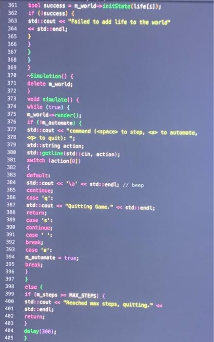 Solved Part 1: Organize the code (85%) : Following what we | Chegg.com