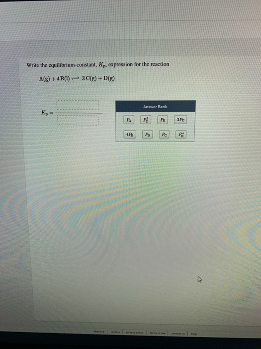 Solved Write the equilibrium-constant, Kp, expression for | Chegg.com