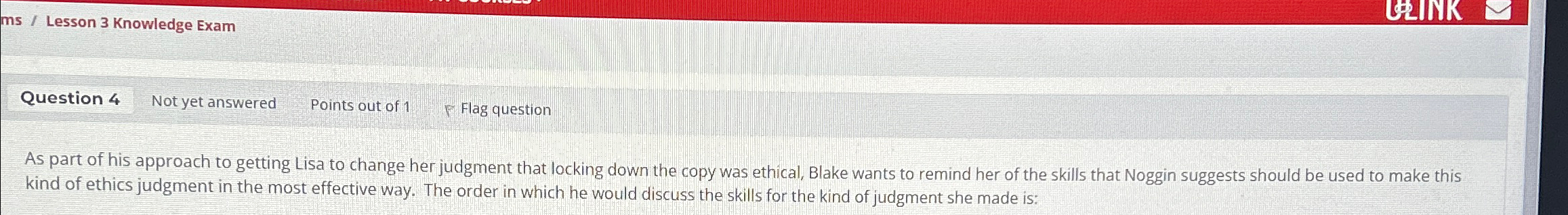 Solved Lesson 3 ﻿Knowledge ExamQuestion 4Not yet | Chegg.com