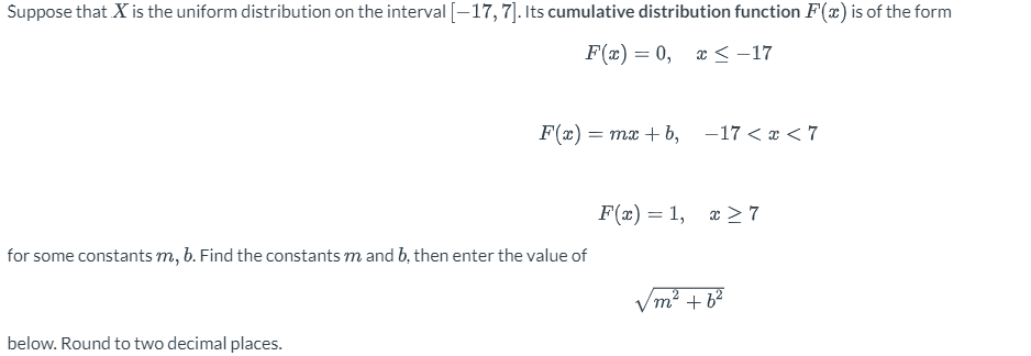 Solved Suppose that x ﻿is the uniform distribution on the | Chegg.com