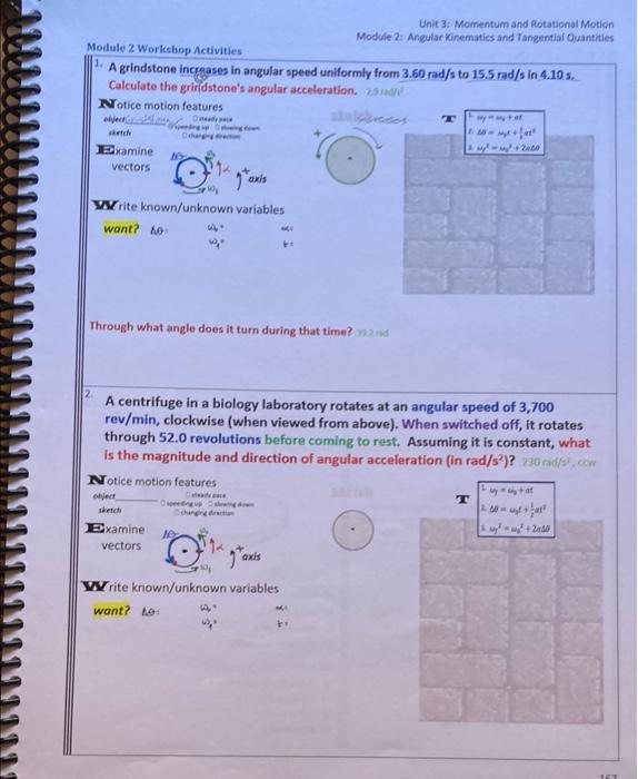 Solved Unit 3: Momentum and Rotational Motion Module 2: | Chegg.com