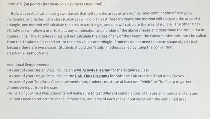 Solved Problem. (50 points) (Problem-Solving Process | Chegg.com