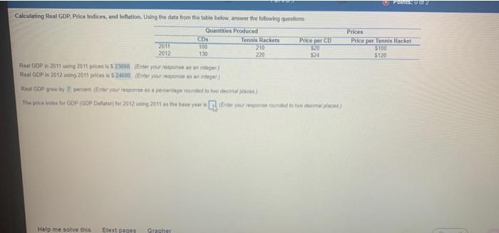 Solved SUZ Calculating Real GDP Price Indices, and | Chegg.com