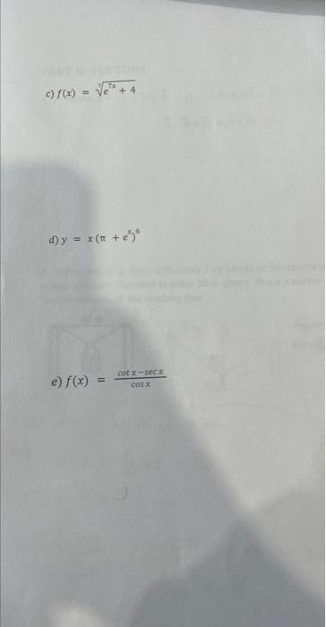 Solved 3. Differentiate the following. Simplify your | Chegg.com