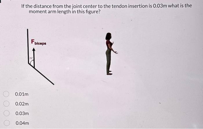 Solved If the distance from the joint center to the tendon | Chegg.com