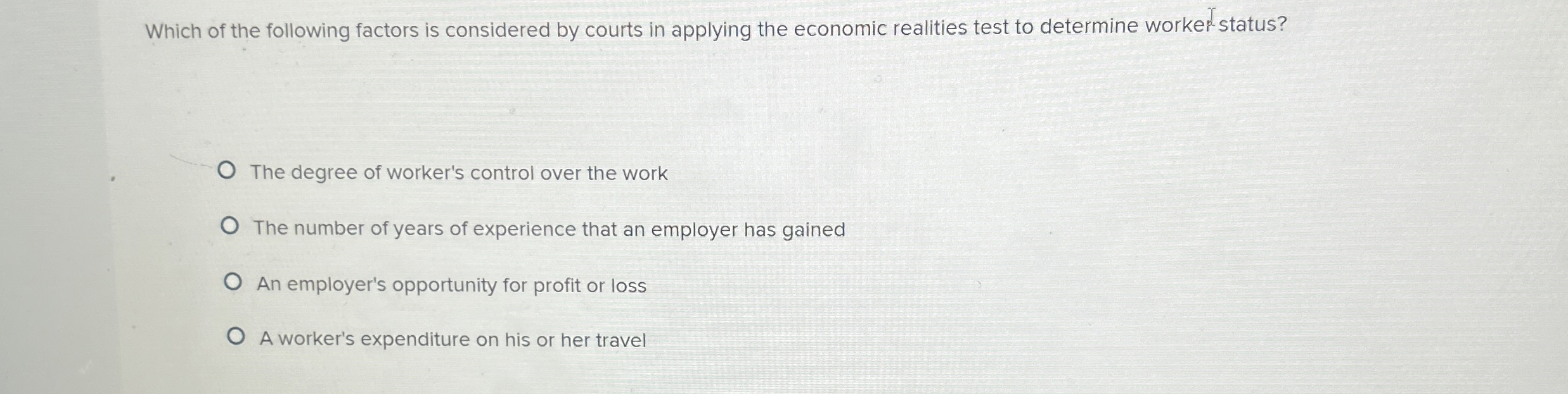 Solved Which of the following factors is considered by | Chegg.com