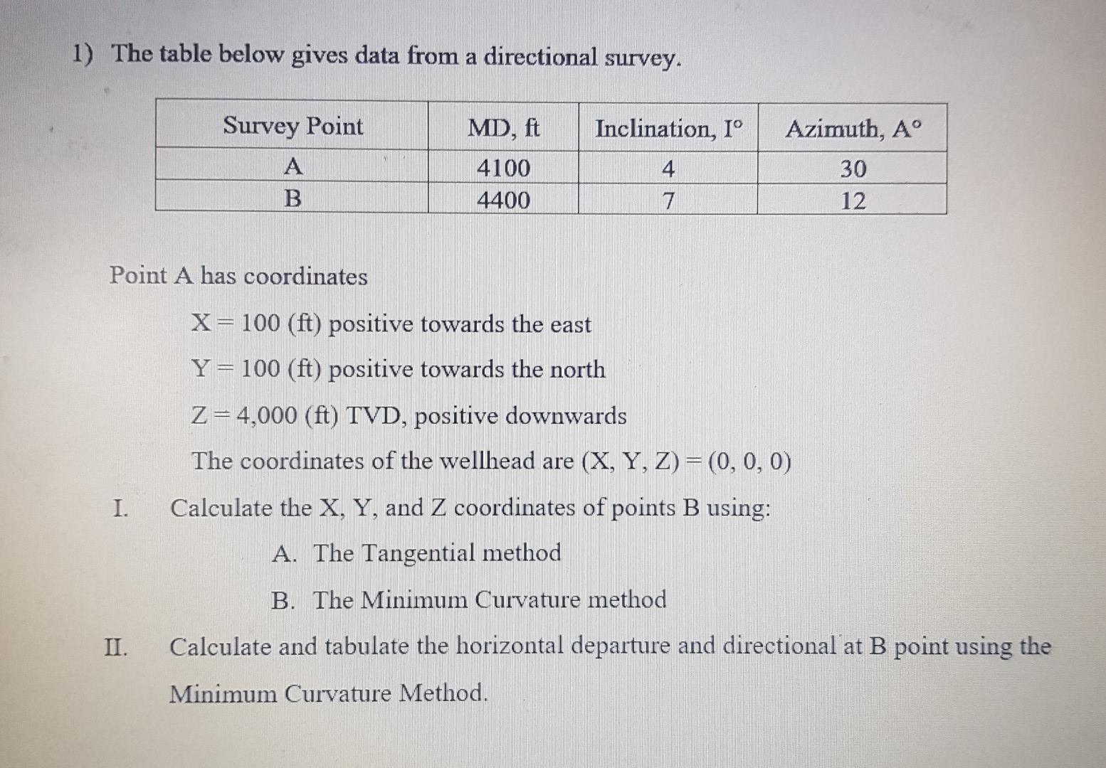 Solved 1) The table below gives data from a directional | Chegg.com