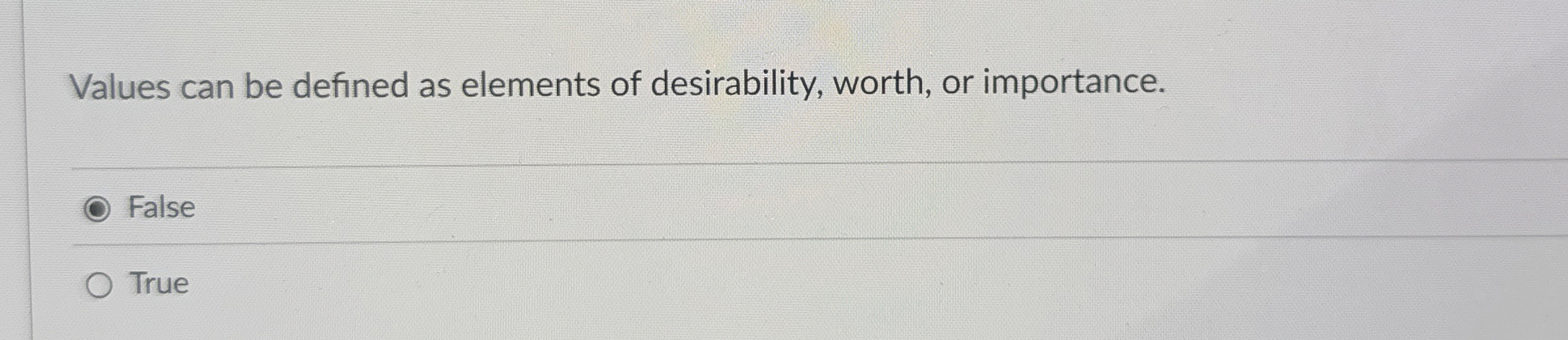 Solved Values can be defined as elements of desirability, | Chegg.com