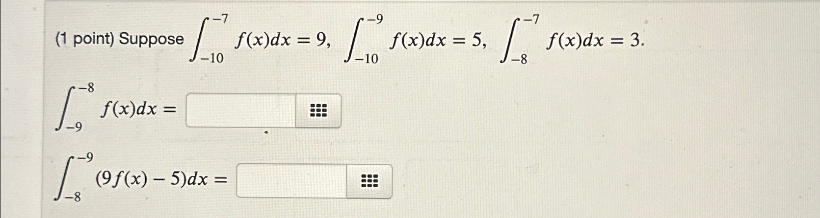 Solved (1 ﻿point) ﻿Suppose | Chegg.com