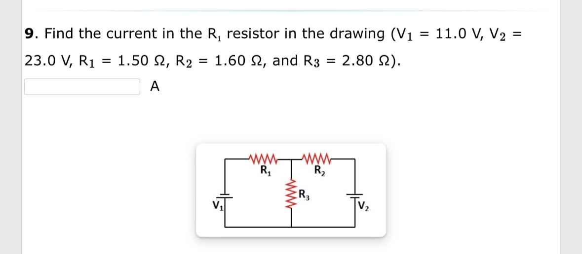 Solved Find the current in the R1 ﻿resistor in the drawing | Chegg.com