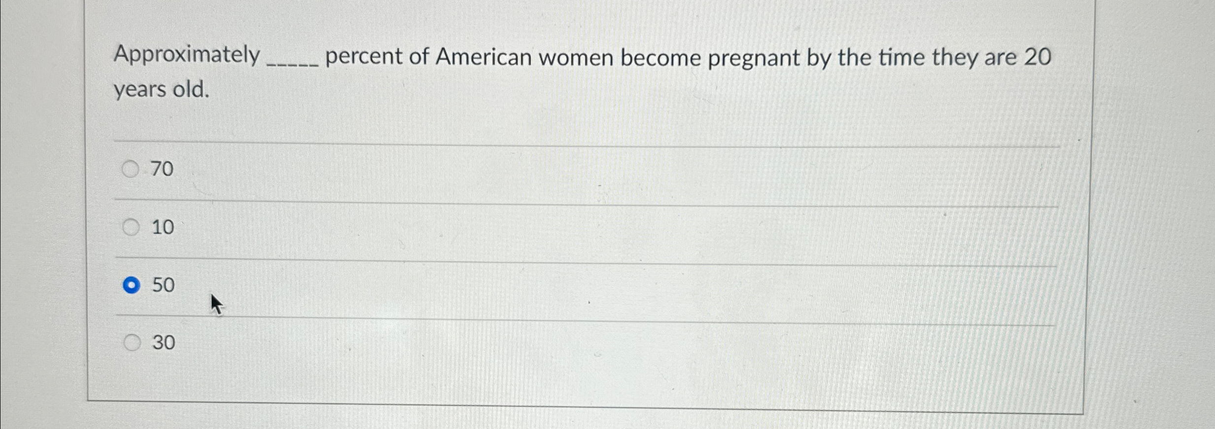 Solved Approximately percent of American women become | Chegg.com