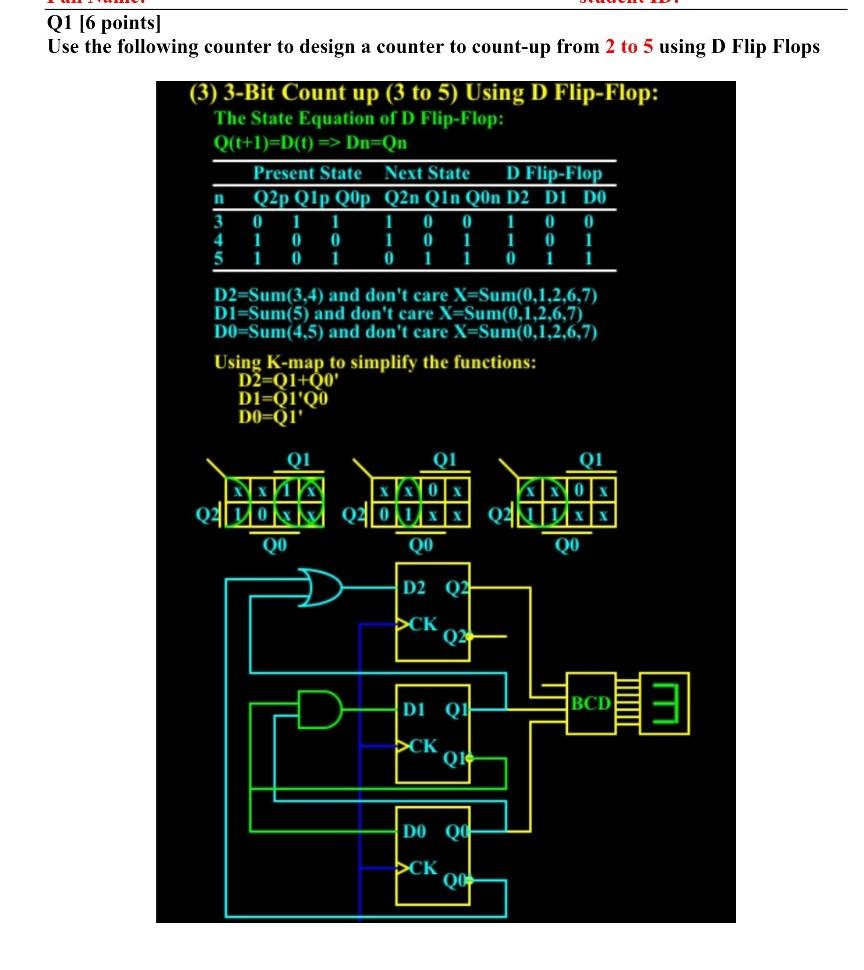 Solved please share the circuit design showing the timer | Chegg.com