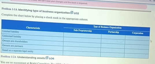 Solved Problem 1-1A Identifying type of business | Chegg.com