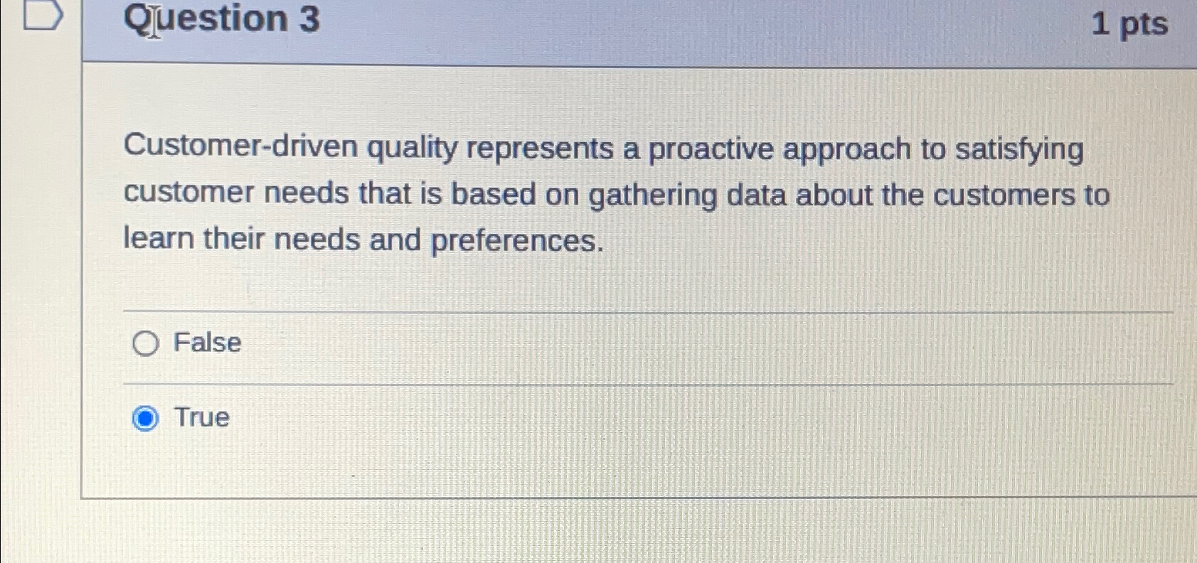 Solved Question 31 ﻿ptsCustomer-driven quality represents a | Chegg.com