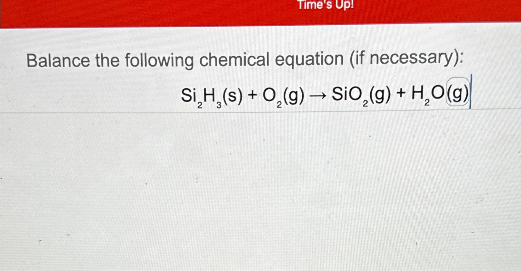 Solved Balance the following chemical equation (if | Chegg.com