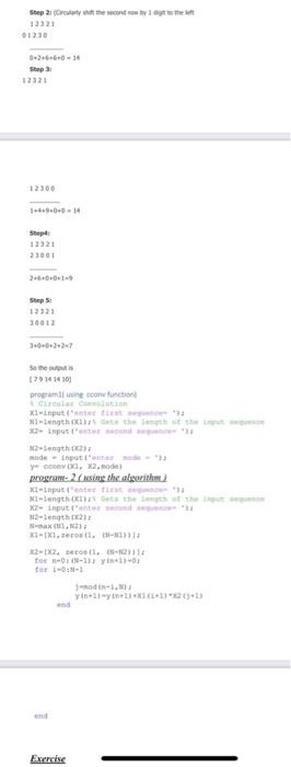 Solved LAB-5 Circular Convolution Aim: To write a MATLAB | Chegg.com