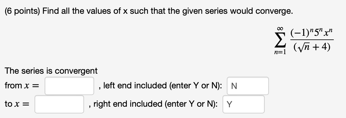 Solved (6 ﻿points) ﻿Find all the values of x ﻿such that the | Chegg.com