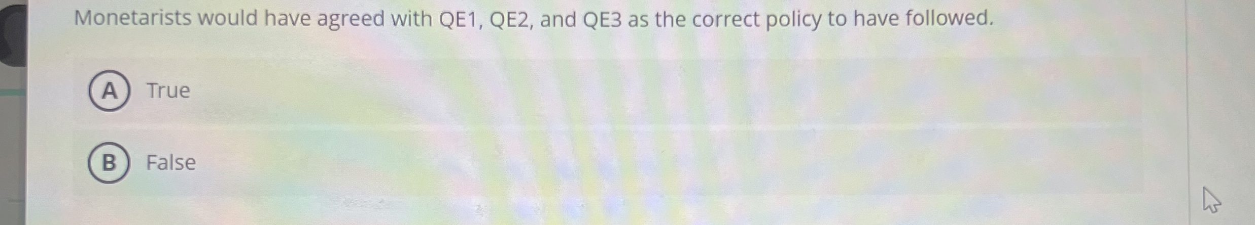 Solved Monetarists would have agreed with QE1, ﻿QE2, ﻿and | Chegg.com
