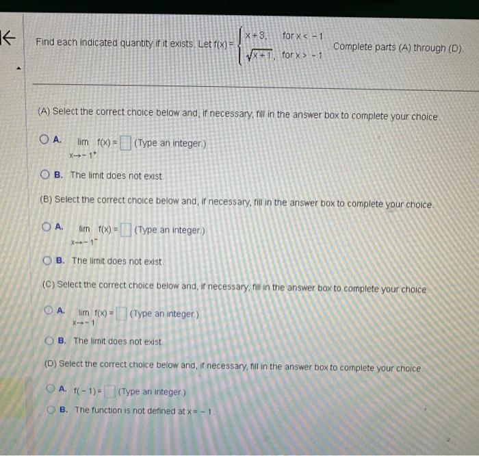 Solved Find each indicated quantity if it exists. Let | Chegg.com