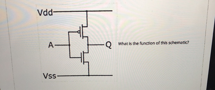 Solved Vdd A What is the function of this schematic? Vss | Chegg.com