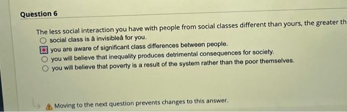 Solved The less social interaction you have with people from | Chegg.com