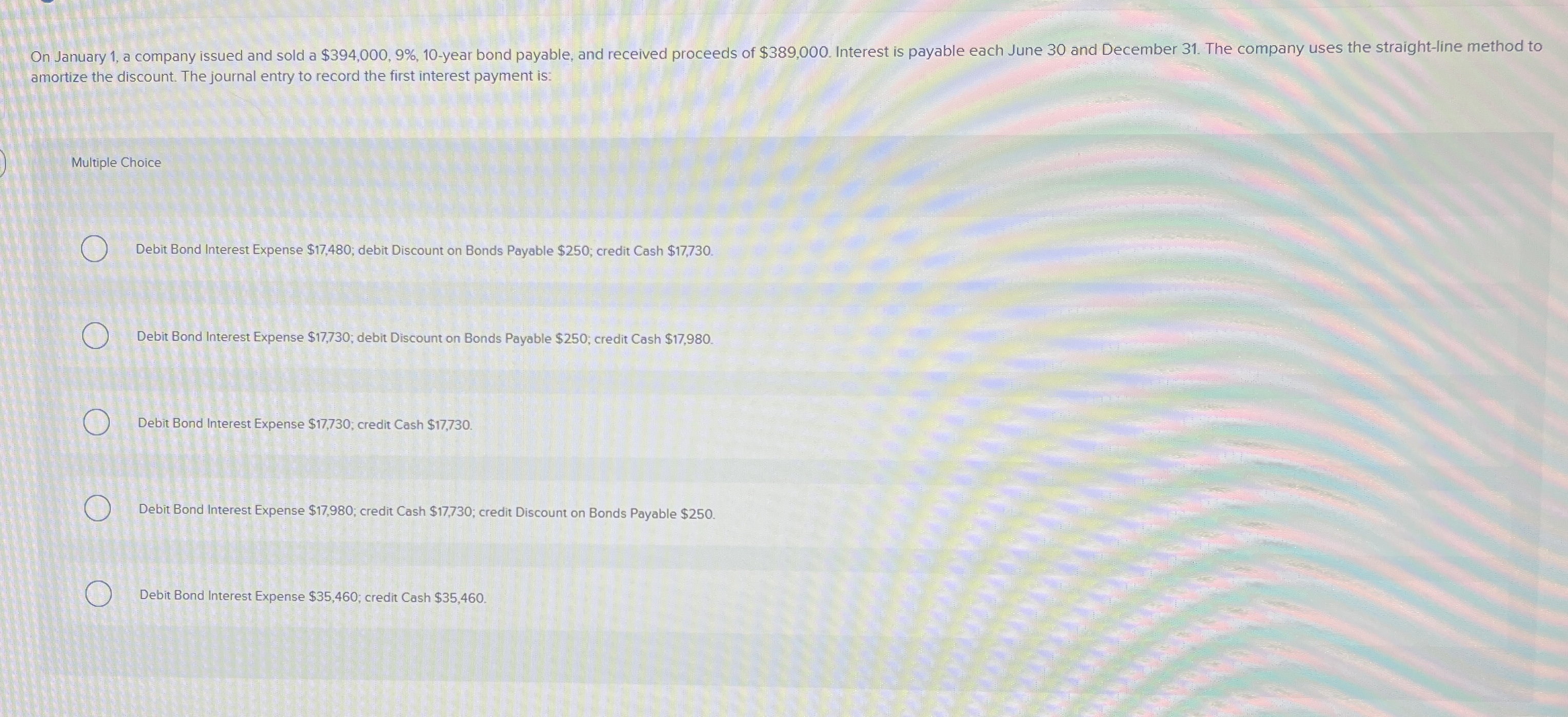 Solved On January 1 , ﻿a company issued and sold a | Chegg.com