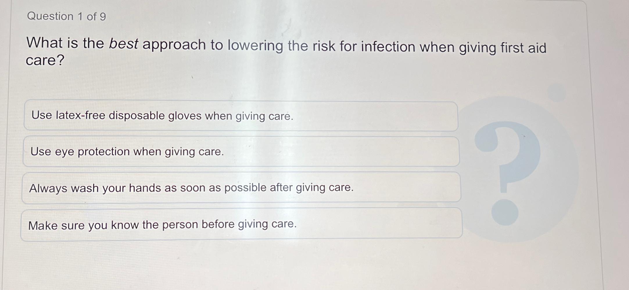 Solved Question 1 ﻿of 9What is the best approach to lowering | Chegg.com