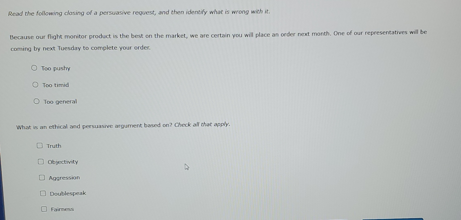 Solved Read the following closing of a persuasive request, | Chegg.com