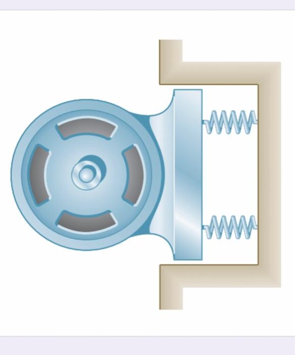 Solved A motor of 40 lb weight is supported by four springs, | Chegg.com