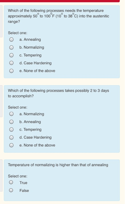 Solved Which of the following processes needs the | Chegg.com