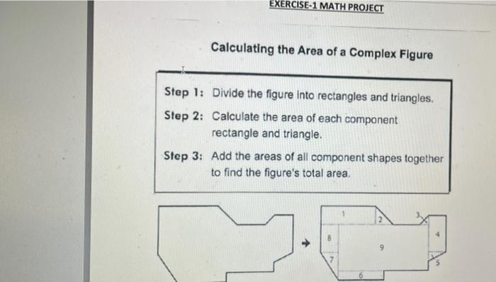 Solved EXERCISE-1 MATH PROJECT Calculating the Area of a | Chegg.com