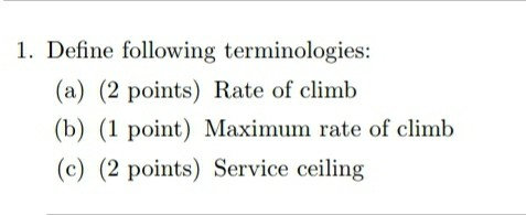 Solved 1. Define following terminologies: (a) (2 points) | Chegg.com