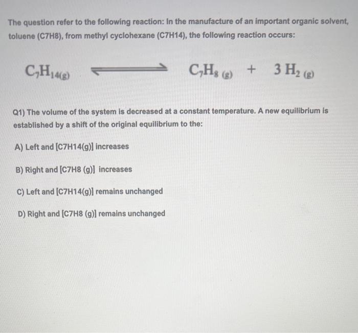 Solved The question refer to the following reaction: In the | Chegg.com