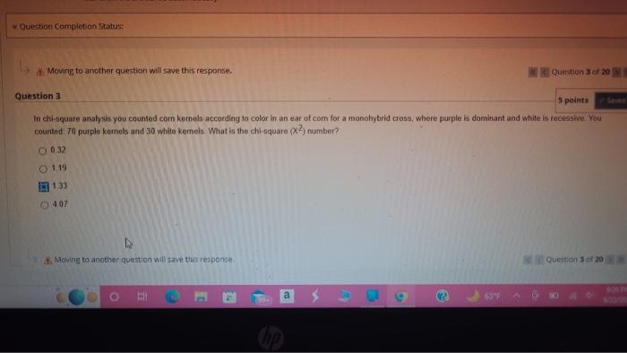 Solved In chisquate analysis you counted corn kernels | Chegg.com