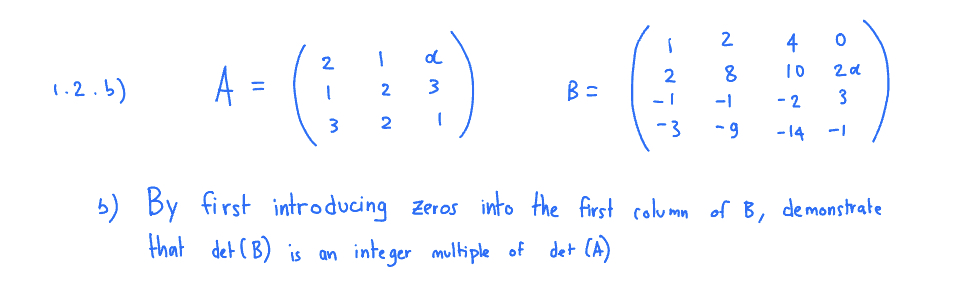 Solved 1.2.bb) ﻿By first introducing zeros into the first | Chegg.com