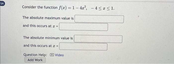 Solved f(x)=(8x−5)e−6xConsider the graph of y=f(x), shown | Chegg.com