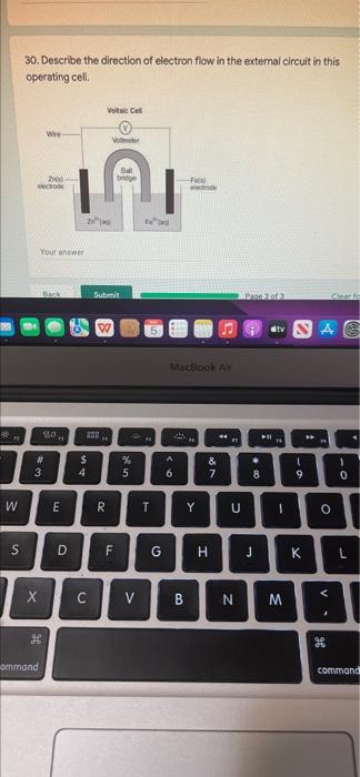 Solved 30. Describe the direction of electron flow in the | Chegg.com