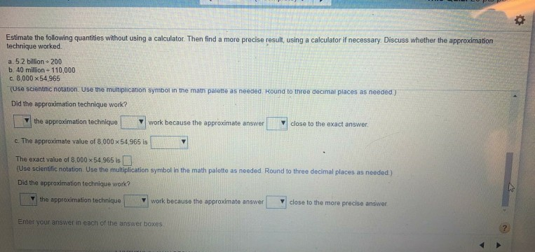 Solved g Estimate the following quantities without using a | Chegg.com
