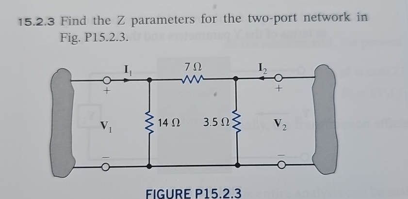 Solved 15.2.3 ﻿Find the Z ﻿parameters for the two-port | Chegg.com