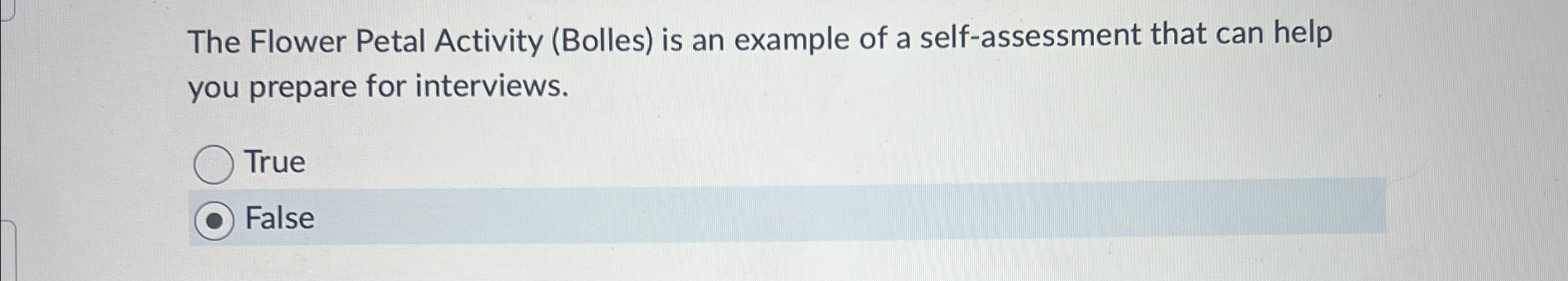 Solved The Flower Petal Activity (Bolles) ﻿is an example of | Chegg.com