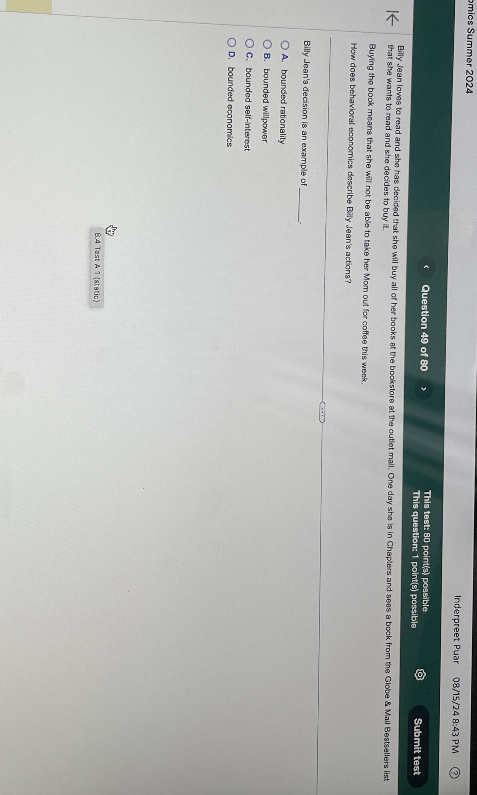 Solved omics Summer 2024Inderpreet Puar08/15/24 8:43 | Chegg.com