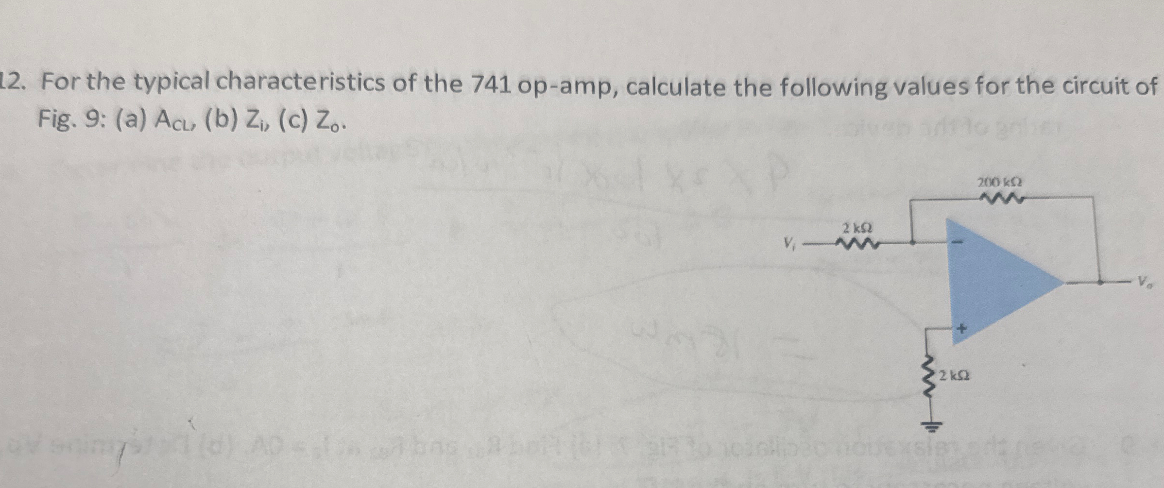Solved For the typical characteristics of the 741 ﻿op-amp, | Chegg.com