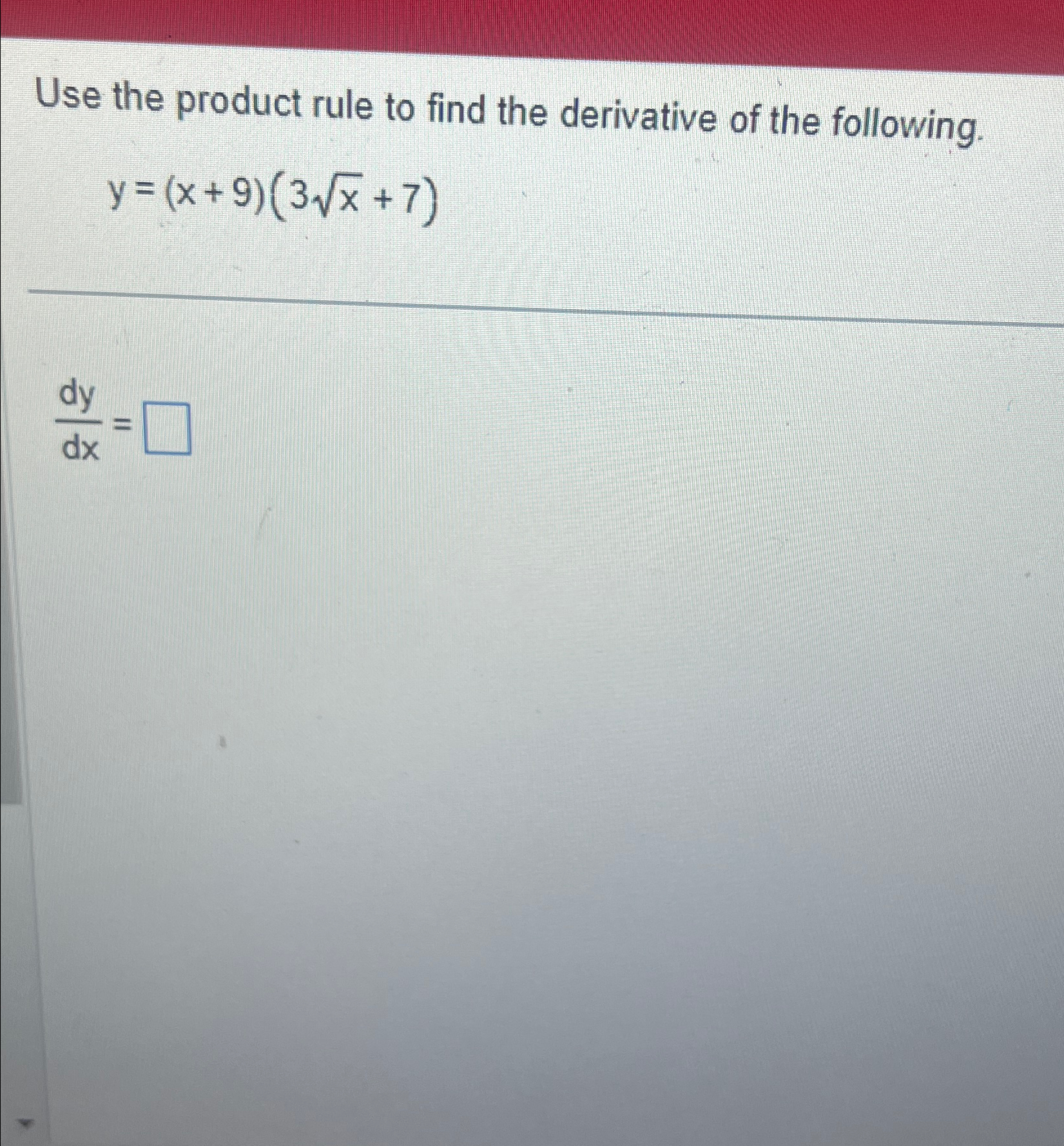 Solved Use the product rule to find the derivative of the | Chegg.com