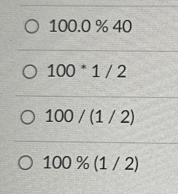 Solved 100.0%40100**1210012100% (1 / 2) | Chegg.com